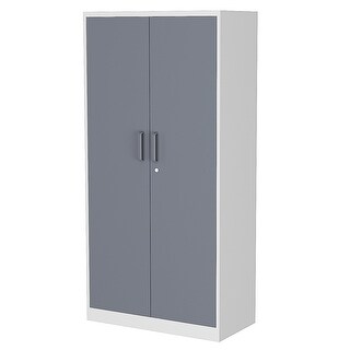 Multifunctional Metal Storage Cabinet with Adjustable Shelves and Door ...