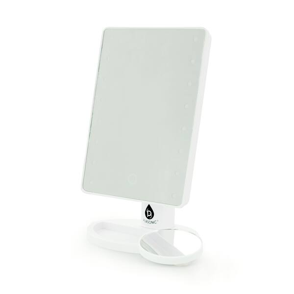 Pursonic LED Dimmable Touch Vanity Mirror With Detachable Mirror White ...