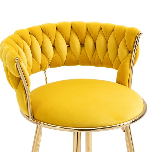 Mustard Bar Stools Sets Counter Height Barstools Armless Stools - On ...