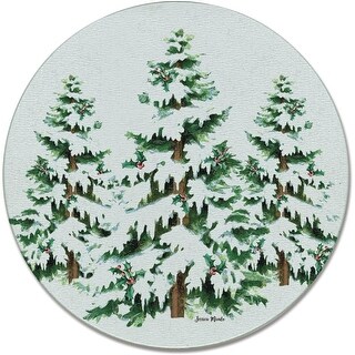 Jolly Holiday Trees 4mm Heat Tolerant Round Tempered Glass Cutting ...