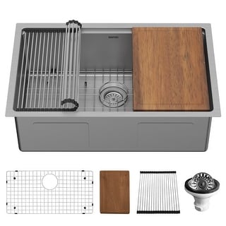 Karran USA WS-35-PK1 Elite Workstation 30" Undermount Single Basin ...