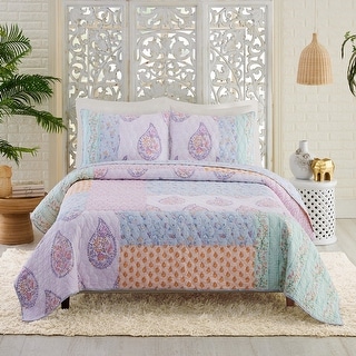 Jessica Simpson Thornhill 3-Piece Cotton Quilt Set - Bed Bath & Beyond ...