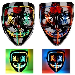 Halloween V-shaped double X-eye LED light mask - Bed Bath & Beyond ...