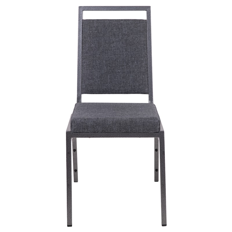 Square Back Stacking Banquet Chair with Silvervein Frame - Overstock ...