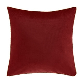 J. Queen New York Noelle Crimson 18" Square Embellished Decorative ...