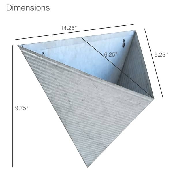 Triangular Living Wall Mounted Galvanized Steel/Zinc Succulent/Herb ...