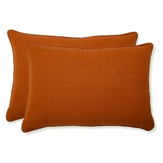 Pillow Perfect Outdoor Cinnabar Corded Oversized Rectangular Throw ...