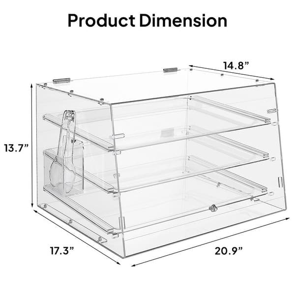 3 Tier Bakery Pastry Display Case Countertop - N/A - Bed Bath & Beyond ...