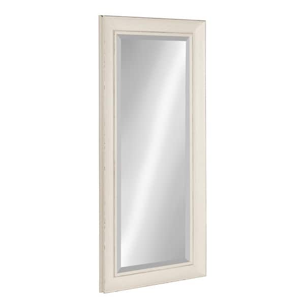 Kate and Laurel Macon Framed Wall Panel Beveled Mirror, 16x36, Soft ...