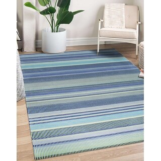 Hand-Knotted Wool Lavender Modern Contemporary Knotted Striped Rug ...