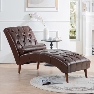 Classic Simple Multi-functional Leather Upholstered Chaise Lounge Chair ...