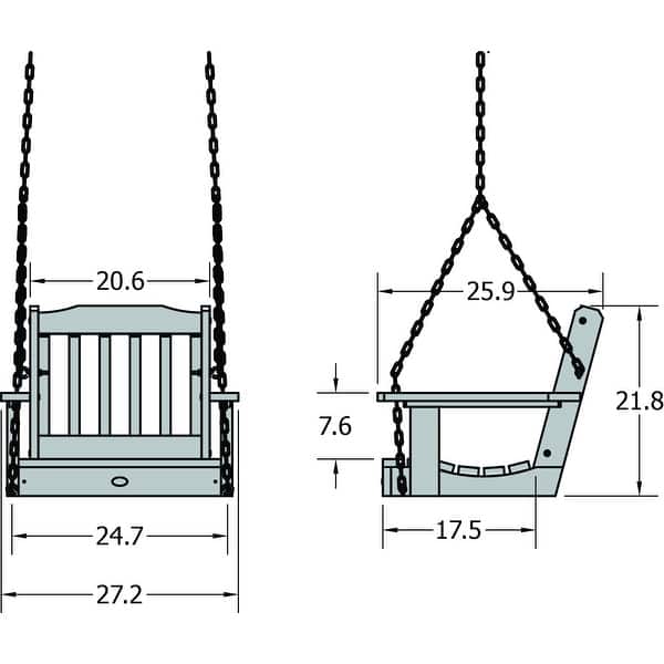 HIGHWOOD Lehigh Single Seat Outdoor Swing - Bed Bath & Beyond - 36637828