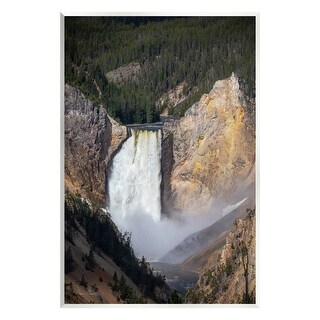 Stupell Waterfall in Rocky Cliffs Wall Plaque Art Design by David Drost ...