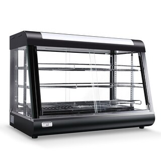 DELLA Countertop Heated Food Display Cabinet w/ Stainless Steel 3 Tier ...