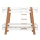 White Twin over Twin Wooden Bunk Bed with Built-in Ladder and 4 Wood ...