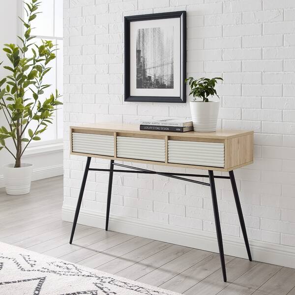 Walker Edison Fluted 3-Drawer Entry Table - Bed Bath & Beyond - 33987400