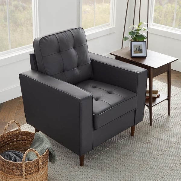Lynnwood Upholstered Accent Chair Living Room Chair Faux - Bed Bath ...