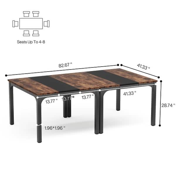 Small Square Computer Desk Set of 2 for Home Office,Double Computer ...