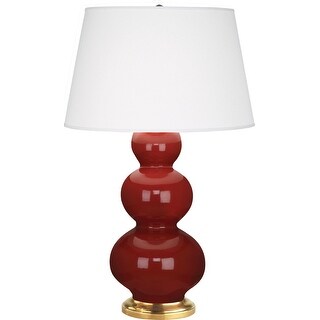 Robert Abbey 315X One Light Table Lamp Triple Gourd Oxblood Glazed Cer ...