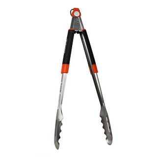 Mr Bar-B-Q Deluxe Locking Tongs Stainless Steel With Non-Slip Rubber ...