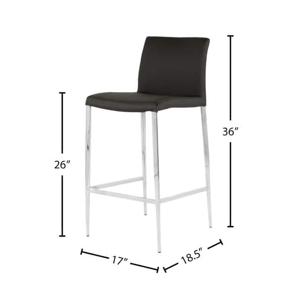 Delta Modern Leatherette & Chrome Counter Stool - Contract Grade - Bed ...