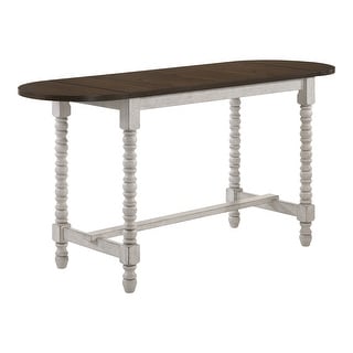 Vexl Walnut 71-inch Counter Height Table w/ Drop Leaf by Furniture of ...