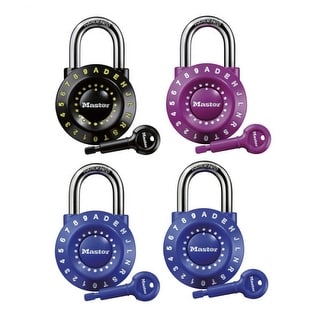 Master Lock 1590D Resettable Combination Padlock, Assorted Colors - Bed ...