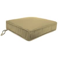 Sunbrella 23" x 22" Beige Solid Outdoor Deep Seat Chair Cushion Set ...
