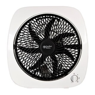 Comfort Zone 10" Square Turbo Fan, White - Bed Bath & Beyond - 29797310