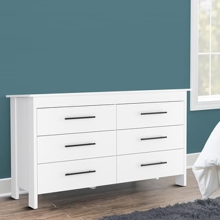 Minimalist Scandinavian Style Wooden Storage Double Dresser - Bed Bath ...