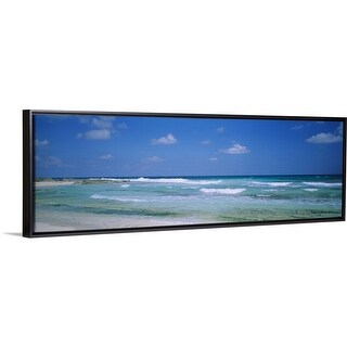 "Waves on the beach, Cancun, Quintana Roo, Mexico" Black Float Frame ...