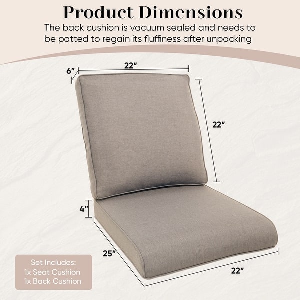 Pocassy 22x25x4" Outdoor Cushion for Swivel Chairs Sofa Set - Bed Bath ...