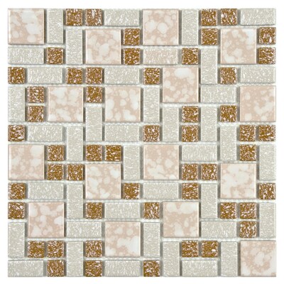 Merola Tile University Pink 11-3/4" x 11-3/4" Porcelain Floor and Wall ...