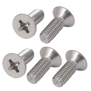 5 Pcs M8x22mm 316 Stainless Steel Flat Head Phillips Machine Screws 1 ...