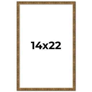 14x22 Frame Gold Kingsley Distressed Solid Wood Picture Frame Width ...