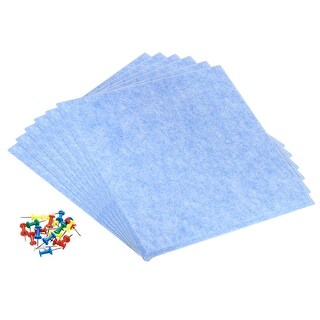 6Pcs Felt Pin Board Tile Self-Adhesive Square Wall Bulletin Push Pin ...