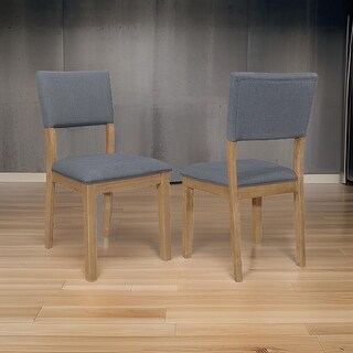 Alia 22 Inch Dining Chair, Set of 2, Fabric Cushioned, Asian Hardwood ...