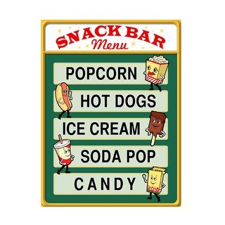 RetroPlanet 'Snack Bar Menu' Canvas Art - Bed Bath & Beyond - 39505295