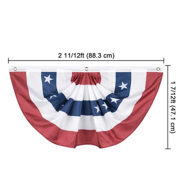 1.5X3ft American Pleated Fan Flag 6PCS - Bed Bath & Beyond - 36407502