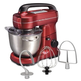 Electric Stand Mixer, 4 Quarts, Dough Hook, Flat Beater Attachments ...