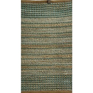 Seafoam and Tan Braided Jute Scatter Rug - Bed Bath & Beyond - 34775189