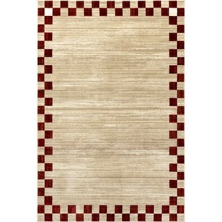 Pompeii Checked Border Area Rug - Bed Bath & Beyond - 40242252