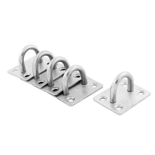 Stainless Steel U Design Screws Mount Ceiling Hook Hanger 5pcs - Silver ...