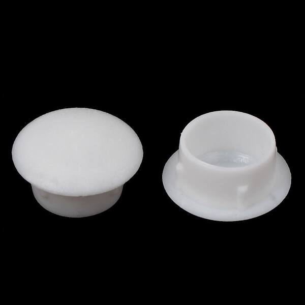 15mm Diameter Hole Plastic Press On Furniture Screw Cap Covers White ...