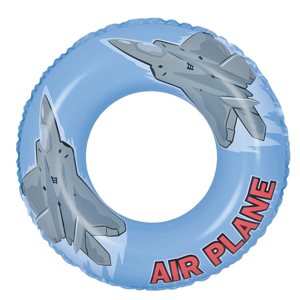 Inflatable Blue and Gray Swimming Pool Ring Float 30-Inch - 30" - Bed ...
