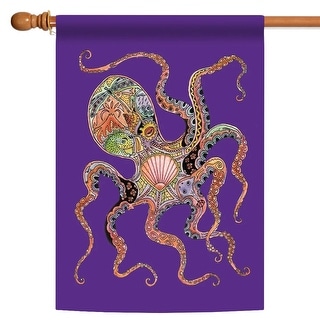 Octopus Animal Spirits Outdoor House Flag 40" x 28" - Bed Bath & Beyond ...