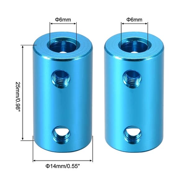 Rigid Coupling 25mm Length 14mm Diameter Aluminum Alloy Shaft Coupler ...