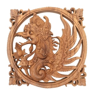 Novica Handmade Winged God Wood Relief Panel - Bed Bath & Beyond - 37867655