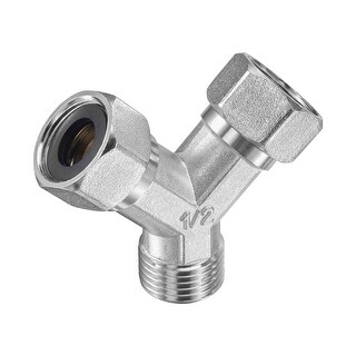 Pipe Fitting G1/2 1 Male to 2 Female Y-Shape 3 Ways Wye Hose Connector ...