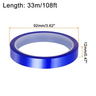 4 Rolls Heat Tape High Temperature 12mmx33m Sublimation Tape Blue ...